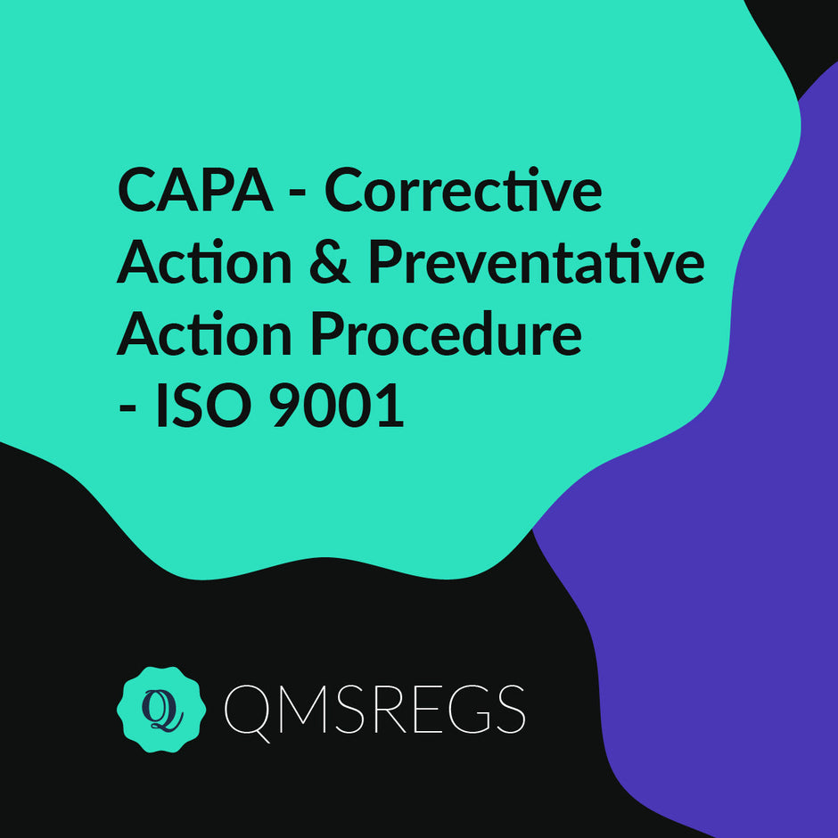 ISO 9001 Templates for Medical Device Companies | QMS Regs - QMSRegs.com